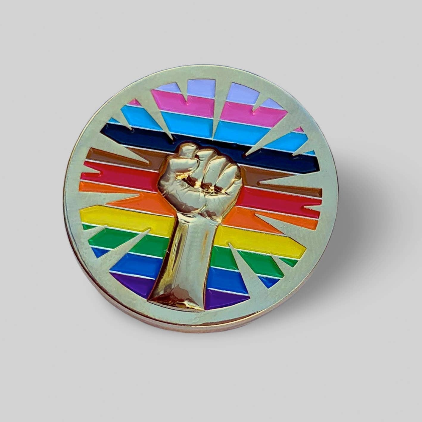 LGBTQIA+ Pride Resist Fist pin | Leather Art & More The Gift Shop of ...